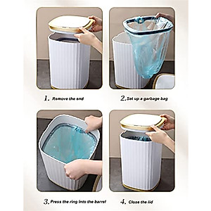 N/A Automatic Sensor Dustbin Intelligent Trash Can Smart Sensor Electric Waste Bin Home Rubbish Can for Kitchen Bathroom ( Color : OneColor , Size : 15L )