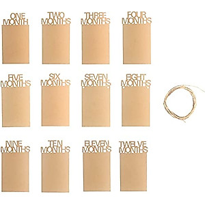 1st Birthday Baby Photo Banner for Newborn to 12 Months, Monthly Milestone Photograph Bunting Garland, First Birthday Celebration Decoration (Kraft)