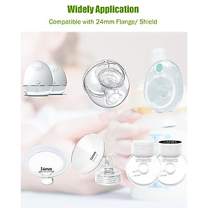 Flange Inserts 9PCS 17/19/21mm*3 Compatible with Momcozy S9/S9pro/S10/S12/S12pro/Spectra/Medela/TSRETE 24mm Breast Pump Shields/Flanges,Reduce 24mm Tunnel Down to Correct Size