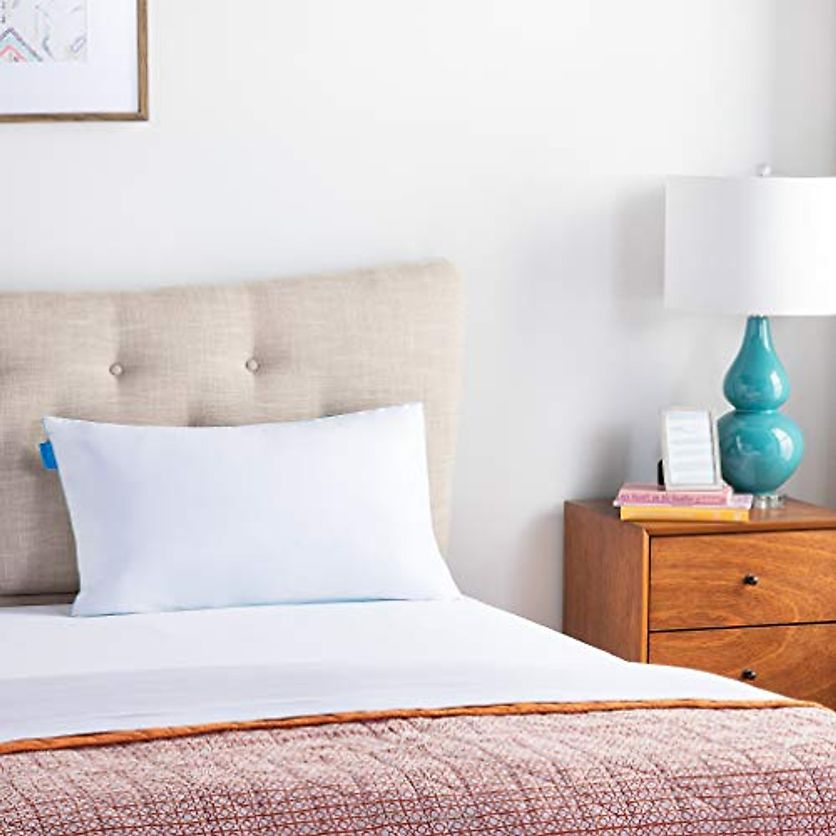 Linenspa Shredded Memory Foam Pillow with Gel Memory Foam, Standard, White & Smooth Top Premium Twin Mattress Protector Waterproof, Top Protection Only, Twin Waterproof Mattress Covers, White