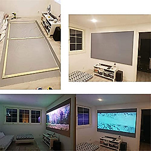 LLAMN Projector Screen Simple Anti-Light Curtains 16: 9 Portable Home 3D Digital Pojector Curtain Projection Screen ( Size : 72 inch )