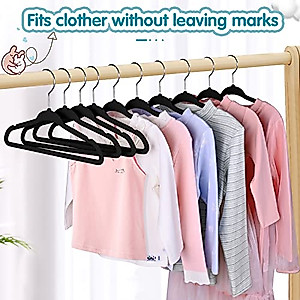 BAGAIL Pack of 100 Velvet Hangers(50 Pink & 50 Black)