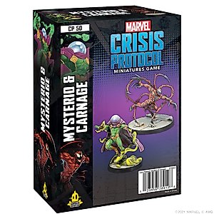 Marvel: Crisis Protocol Carnage and Mysterio Character Pack - Unleash Chaos and Illusions! Tabletop Superhero Game, Ages 14+, 2 Players, 90 Minute Playtime, Made by Atomic Mass Games