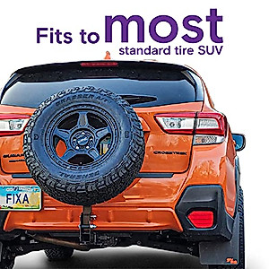 FIXA TOOLS Hitch tire Carrier Foldable Construction for SUV Easy Hitch Mount Collapsible Mount Rack Adaptor for 2-inch Receiver Front and Back Rear Tailgate
