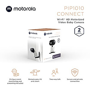 Motorola Baby Monitor Camera PIP1010 - WiFi Motorized Video Camera with HD 1080p - Connects to Smart Phone App - Remote Pan, Tilt, Zoom - Two-Way Audio, Room Temp Sensor, Lullabies, Night Vision