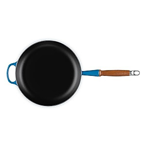 Le Creuset Enameled Cast Iron Alpine Wood Handle Fry Pan, 10.25", Marseille