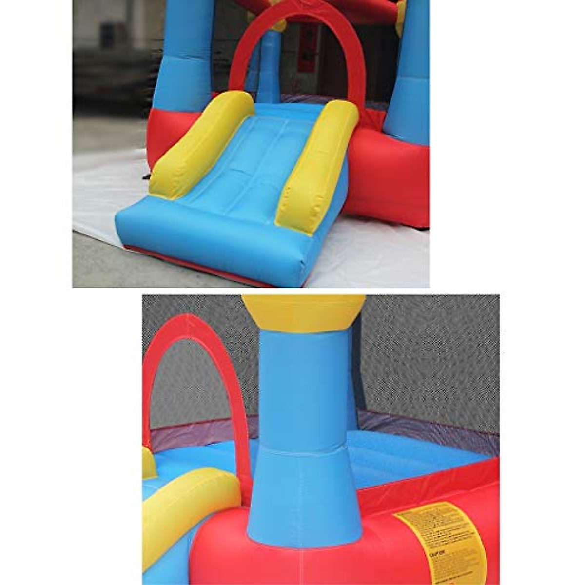 Children's Inflatable Castle,Trampoline Home Small Inflatable Slide Parent-Children's Playground Kindergarten Indoor and Outdoor Toy Playground,Colors,265 * 190 * 170Cm