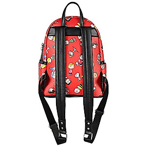 Peanuts Snoopy Charlie Brown Linus Lucy Sally Marcie Toss Print Mini Backpack