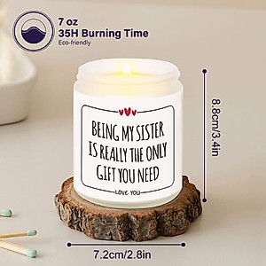 Afterprints Sister Gifts, Funny Sister Candle, Birthday Gifts for Sister, Christmas Sisters Gifts from Sister Brother, Valentines Day, Mothers Day Present, Soy Wax Scented Candles