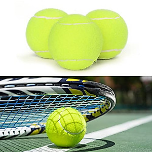 JY CLASSIC Tennis Balls, 3,12 Pack Training Tennis Balls Practice Balls, Pet Dog Playing Balls, Come with Mesh Bag for Pet Toys (3pcs Balls, Yellow)