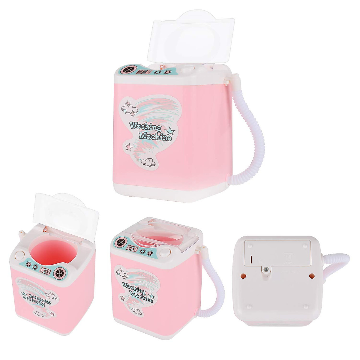 DOTSOG Mini Electric Makeup Brush Cleaner Makeup Sponge Washing Machine Dollhouse Toy Cosmetic Brush Powder Puff Washer Beauty Cleaning Makeup Tool