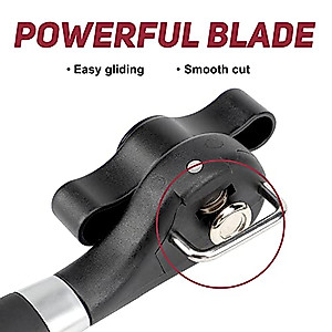 YNNICO Safe Cut Can Opener, Manual Can Opener, Smooth Can Edge, Food Grade Stainless Steel Cutting Blade for Kitchen & Restaurant