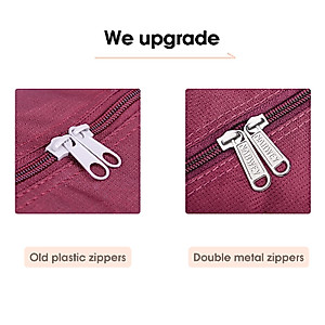 Narwey For Spirit Airlines Foldable Travel Duffel Bag Tote Carry on Luggage Sport Duffle Weekender Overnight for Women and Girls (1112 Wine Red)