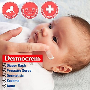 DERMOCREM ‐ Diaper Rash Cream for Baby, Soothes, Heals, and Protects, Relief and Treatment of Diaper Rash, Zinc Oxide Cream (2.1 Oz.(60 G)