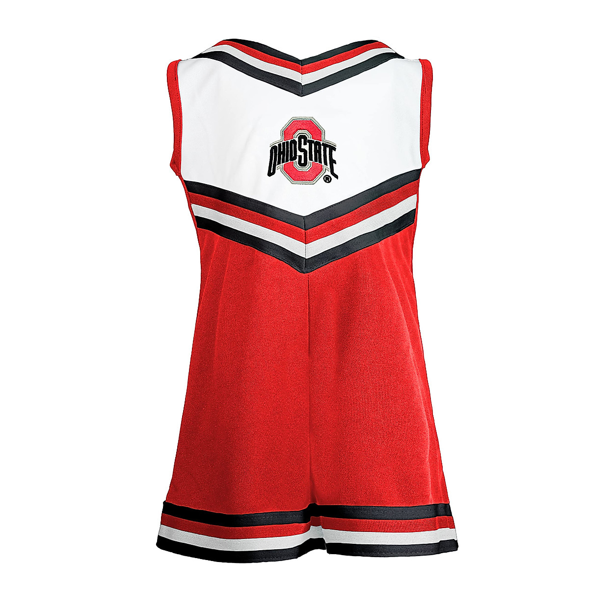 Little King NCAA Toddler/Youth Girls Team Cheer Jumper Dress-Ohio State-4T