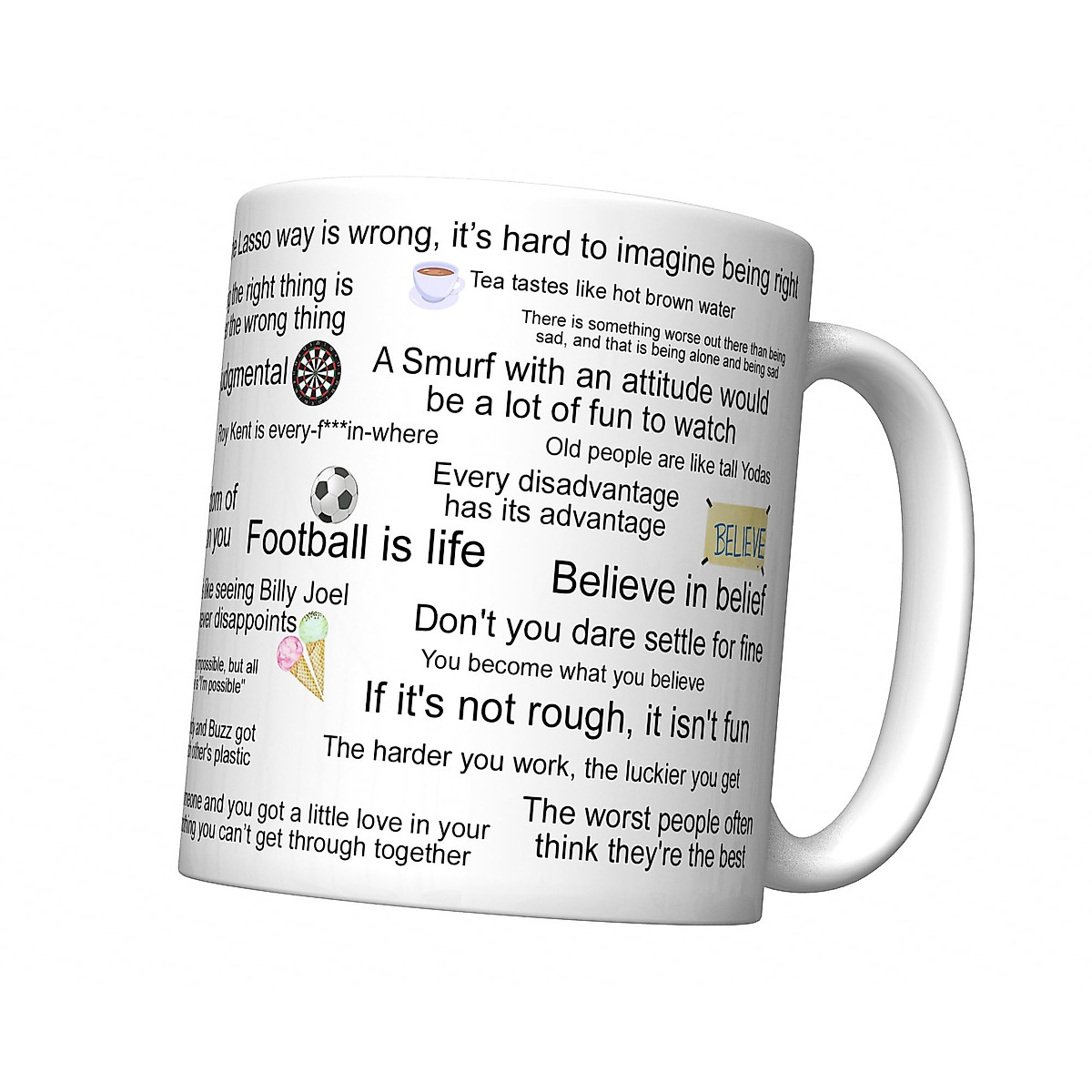 CJ Artisans Lessons I Learned From Watching Ted Lasso Inspirational Coffee Mug [LASSO]