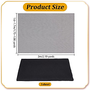 OLYCRAFT 2m/2.2 Yards Black Micro Mesh Fabric 1.7~1.8 Yards Wide No Stretch Net Fabric Mesh Polyester Mesh Sheer Tulle Lace Fabric for Gift Wrapping DIY Sewing Crafts Wedding Party Decorations