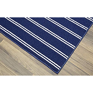 Garland Rug Avery Area Rug, 3-Feet 6-Inches by 5-Feet, Navy
