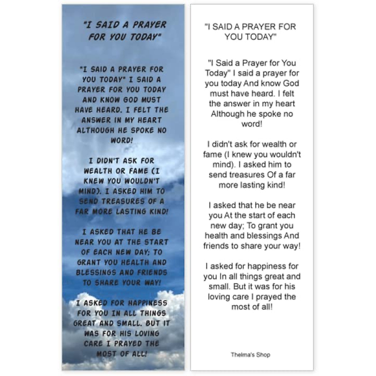 (50 Count) I Said A Prayer for You Today Religious Bookmarks Church Supplies Sundy School VBS