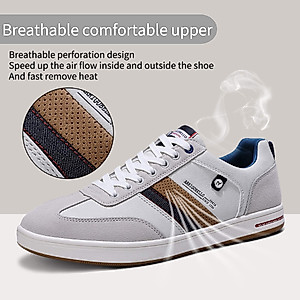AX BOXING Mens Casual Shoes Fashion Sneakers Breathable Comfort Walking Shoes for Male(Navy Blue, Numeric_12)