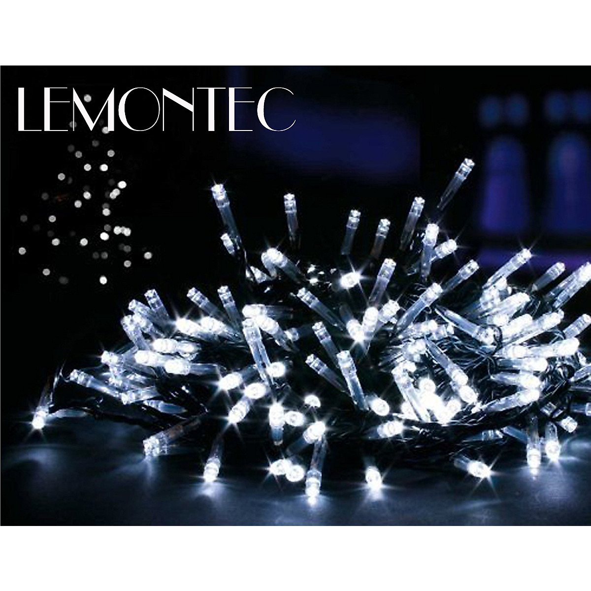 Lemontec Solar String Lights, 200 Led Holiday String Lighting Outdoor Solar Patio Lights Fit Chrismas Garden Wedding Party Landscape[White], 2 Pack 400 LED