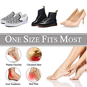 ASRAM Unisex Gel Heel Cushion Insert Pads, Black and White Guarantee