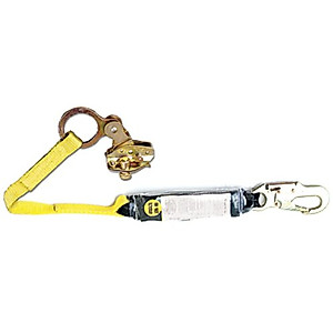 Guardian Fall Protection 01503 Rope Grab with Attached 3-Foot Shock Absorbing Lanyard