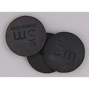Samarium (Sm) 24.26mm Metal Disc 99.9% Pure for Collection or Experiments