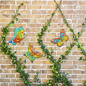 J-Fly Hummingbird Wall Decor Metal Hummingbird Outdoor Wall Decor Hand Painted Hummingbird Wall Art Sculpture Outdoor Hanging 10 inch