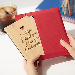 Valentines Day Cards, Anniversary Card for Wife Husband, I Love You This Much Wood Valentines Day Cards, Handmade Love Cards Valentine Card Valentines Day Gifts for Him Her