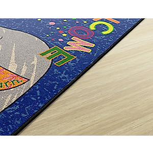 Flagship Carpets Childrens Multicolor Welcome Mat for Classroom or Kids Home School Room, Kids Room and Playroom or Entryway Rug, 2' x 3', Elephant