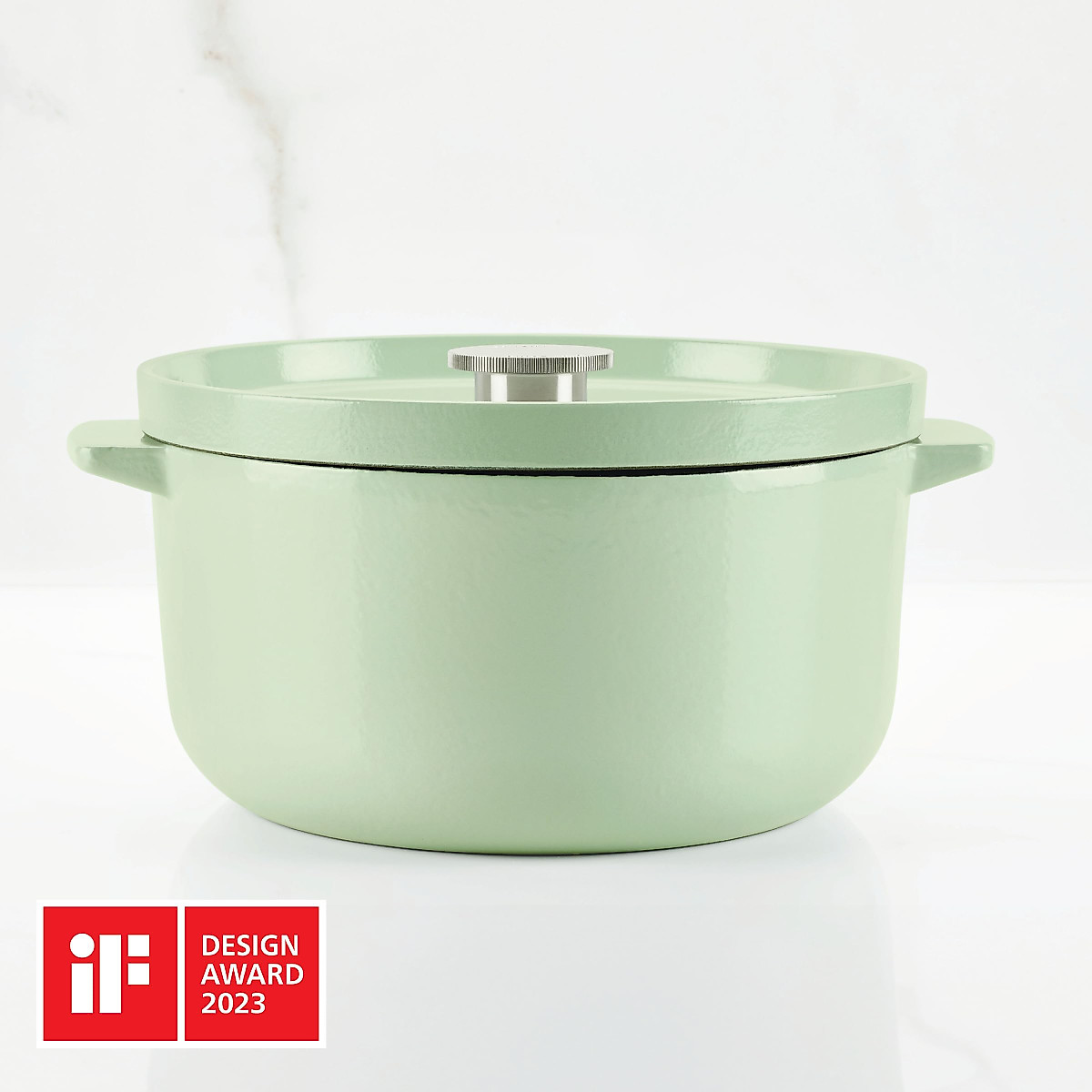 KitchenAid Enameled Cast Iron Dutch Oven/Casserole, 6 Quart, Pistachio