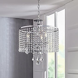Home Decorators Collection 3 Light Polished Chrome Chandelier with K9 Crystal Dangles Model 1001789669