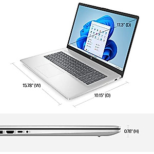 HP Newest 17.3" HD+ Business Laptop, Intel Quad Core i3-1125G4(>i5-1035G4), 16GB RAM, 1TB NVMe SSD, Fullsize Keyboard, WiFi, HDMI, Webcam, USB-A&C, Windows 11, CUE Accessories