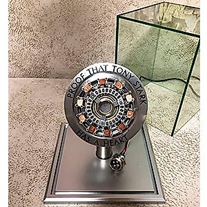 Lonyiabbi 1:1 Arc Reactor MK1 Model LED Light Vibration Sensing Control USB Interface Finished Product Display Box Toys Gift (MK1)