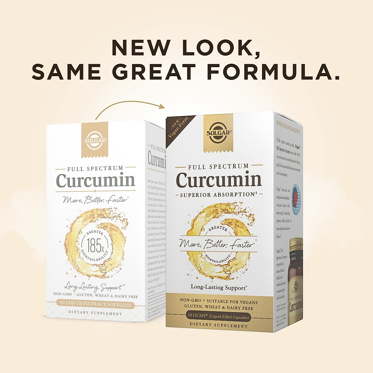 Solgar Full Spectrum Curcumin - 60 LiCaps - Superior Absorption - Brain, Joint & Immune Health - Non-GMO, Vegan, Gluten Free, Dairy Free - 60 Servings