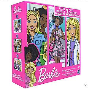 Hasbro Shop Barbie Jigsaw Puzzle Set for Kids - Barbie Gift Bundle with 3 Barbie and Friends Puzzles Plus Unicorn and Pikmi Pops Stickers and More (24, 48, and 100 Piece Count Puzzles)