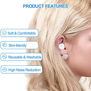 Ear Plugs for Sleeping Noise Cancelling - Hush Plugz 10 Pairs 40db Foam Earplugs Noise Reduction, Reusable and Ultra Soft Hearing Protection for Snoring, Work, Shooting and All Loud Events