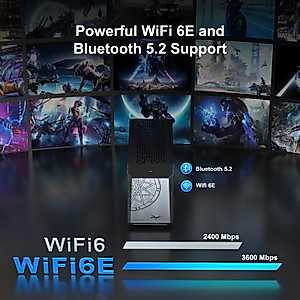 GEEKOM Mini Fun11, 11th Gen Intel Core i9-11900KB Processor, 32GB DDR4, 1TB PCIe4.0 SSD, Windows 11 Pro, Triple Displays, Changeable Graphics Cards