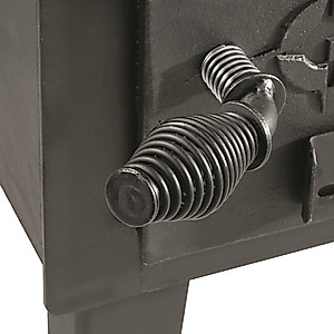 Guide Gear Outdoor Wood Burning Stove, Portable with Chimney Pipe for Cooking, Camping, Tent, Hiking, Fishing, Backpacking