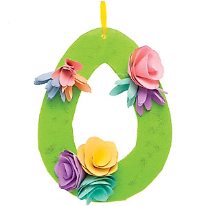 Baker Ross AT545 Wooden Flower Heads - Pack of 40, Creative Art and Craft Supplies for Kids to Make and Decorate