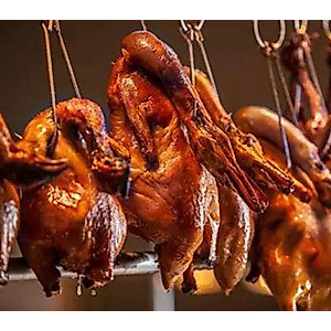 Alele 8PCS 11-inch Double Meat Hooks, Stainless Steel Meat Hook Roast Duck Bacon Shop Hook BBQ Grill Hanger Cooking Tools Accessories for Peking Duck