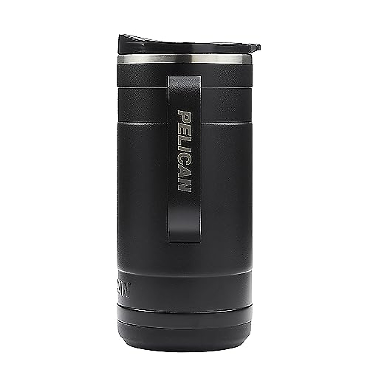 Pelican Hydration Pelican Ridge™ 18 oz Vacuum Insulated Tumbler - Recycled Stainless Steel Double Wall Travel with Dual Lid, Powder Coated Insulated Coffee Mug For Hot Cold Drinks, Jet Black