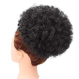 AISI QUEENS Extra Large Afro Puff Drawstring Ponytail for Women,Big Black Afro Kinky Curly Hair Bun Synthetic Hairpieces Clip in Hair Extensions for Black Women Girls (Extra Large,1B#)