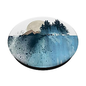 Nice Painting Moon Forest Pattern Phone Popper PopSockets Standard PopGrip
