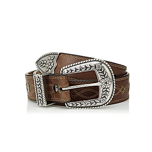 ARIAT Women's Fatbaby Center Stitch Belt, Brown, 34