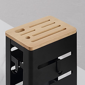 Giftburg Knife Block Holder, Kitchen Knife Organizer Storage Stand 8 Slots, Kitchen Block Knife Holder, Storage Rack,Safe to Use Different Size Shape Knife Sharpeners Scissors Kitchen Countertop