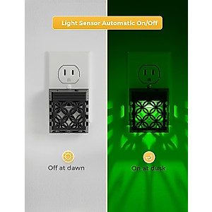 LOHAS Vintage Night Light Plug into Wall, 2 Pack Color Changing Night Light, Plug in Night Light for Kids, 8-Color Changing, RGB Nightlight with Dusk to Dawn Sensor, Home Décor for Bathroom, Nursery