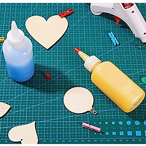 EDOBLUE Plastic Bottles 120mL with Red Tip Caps and Measurements - Small Mini Squeeze Dispensing Bottle for Arts and Crafts, Paint, Icing,Condiment, Glue, Sauces, and More ​- 6 Pack / 4 Ounce