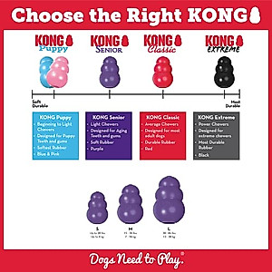 KONG - Senior Dog Toy Gentle Natural Rubber - Fun to Chew, Chase and Fetch - for Small Dogs